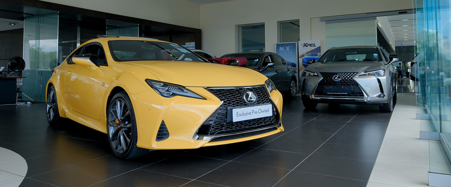 A Lexus proudly on display