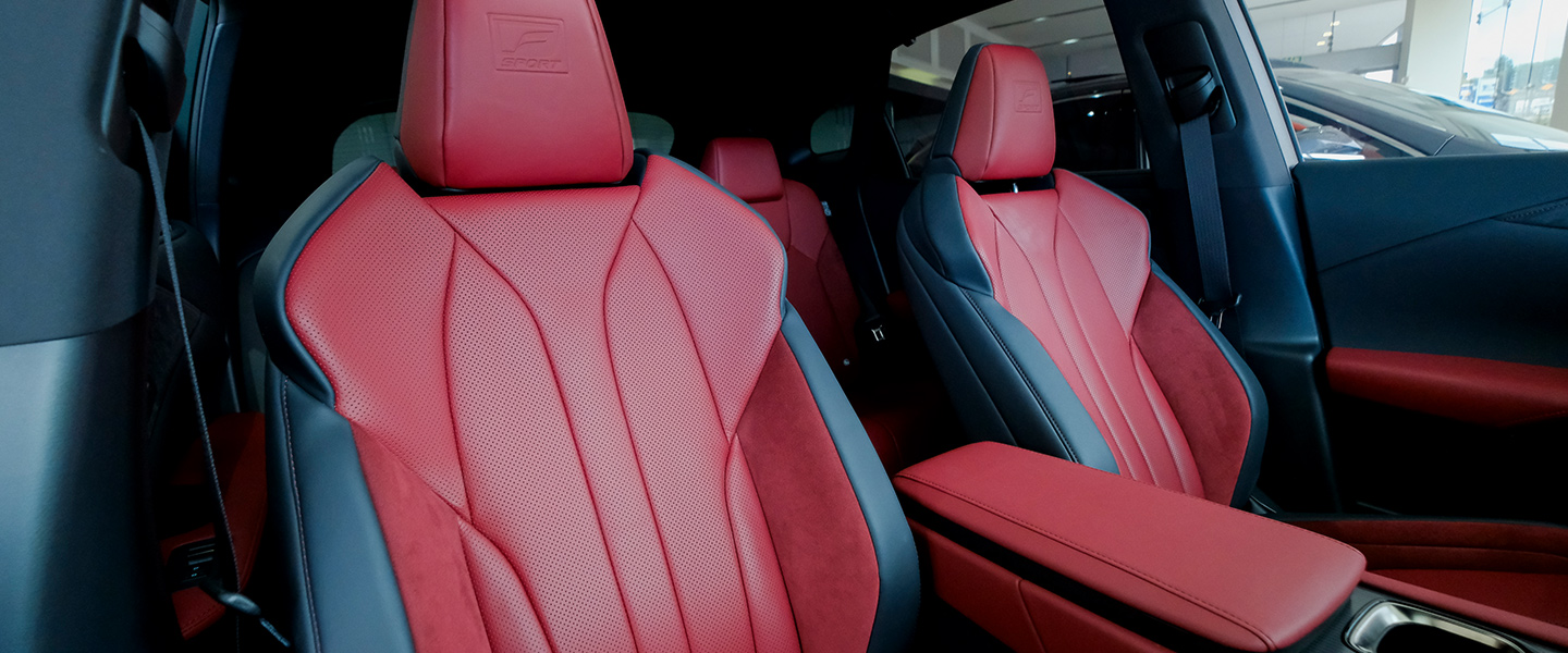 The interior of a Lexus