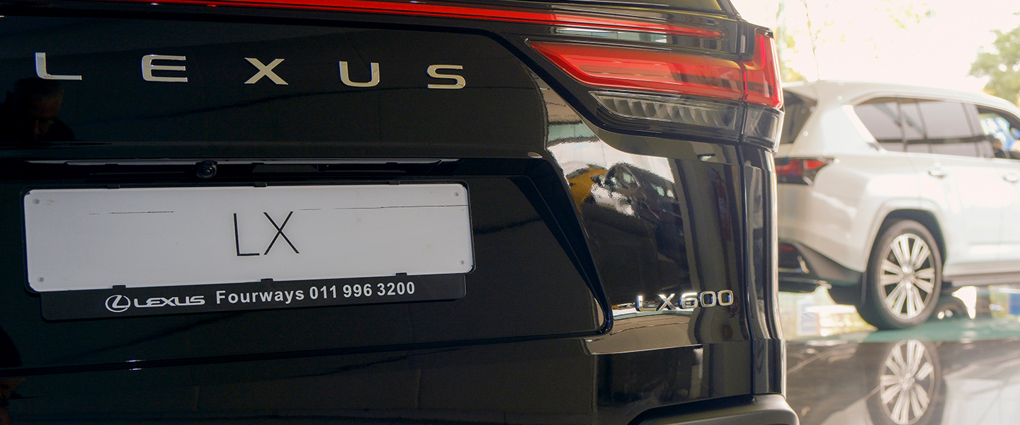 The rear of a Lexus LX 600
