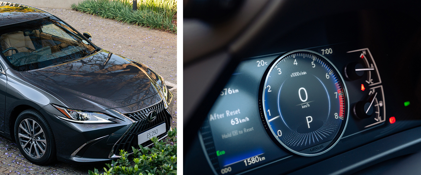 The dashboard of the Lexus ES