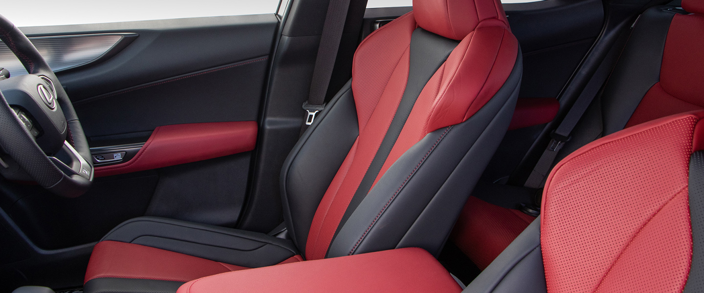 The interior of a Lexus